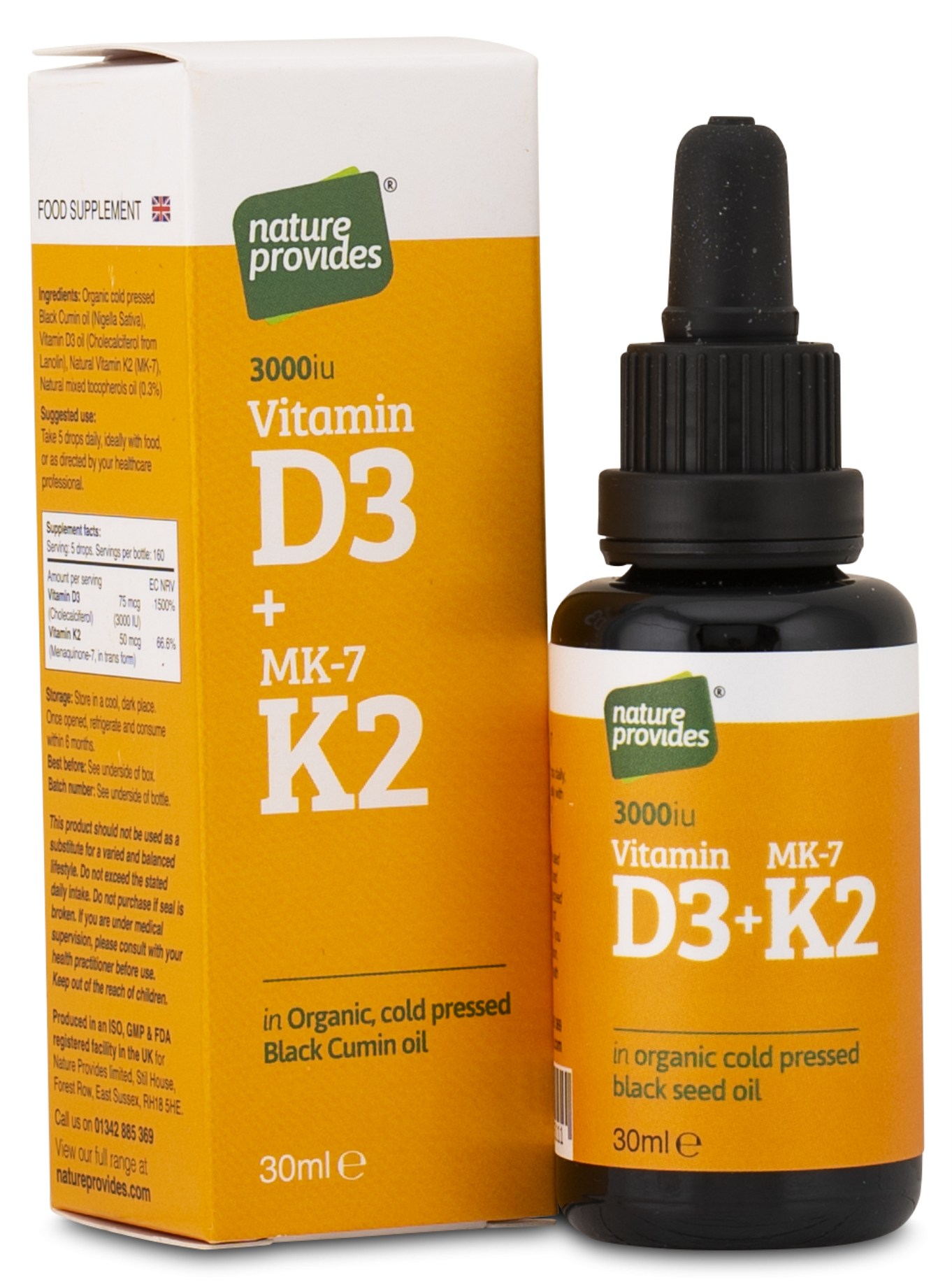Osta Nature Provides Vitamin D3+K2 - Healthwell.fi